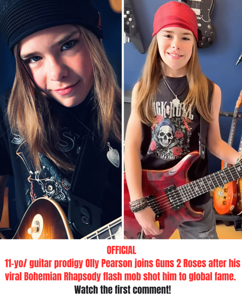 Olly Pearson, 11, Set to Play With Guns 2 Roses After His Incredible Bohemian Rhapsody Flashmob ...